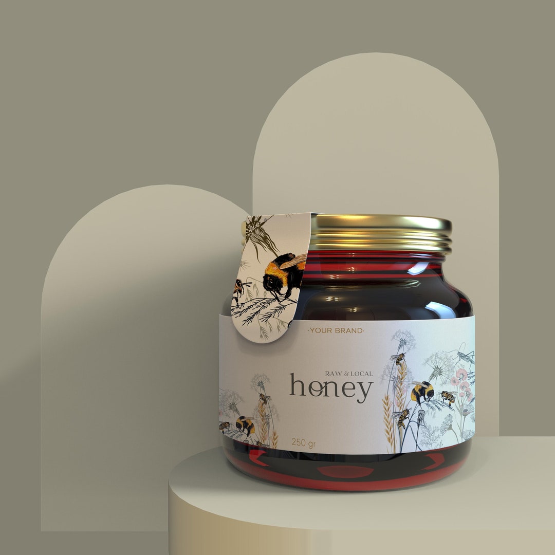 Custom HONEY LABEL Design.custom Exclusive Label & Product Jar ...
