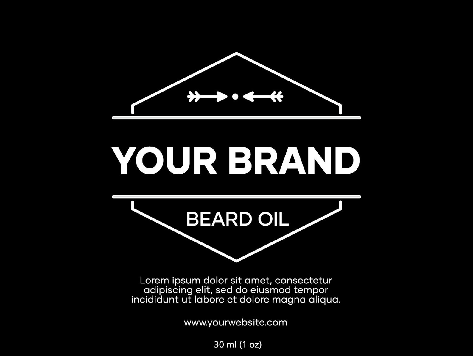 Beard oil custom printable label template Beard oil label | Etsy