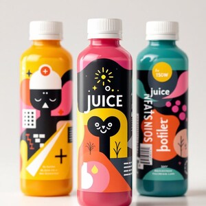 Personalized Juice Package Design, Custom Juice Labels for Bottles ...