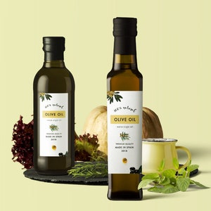 Custom Olive Oil Label Sticker for Bottles.personalized Olive Oil ...
