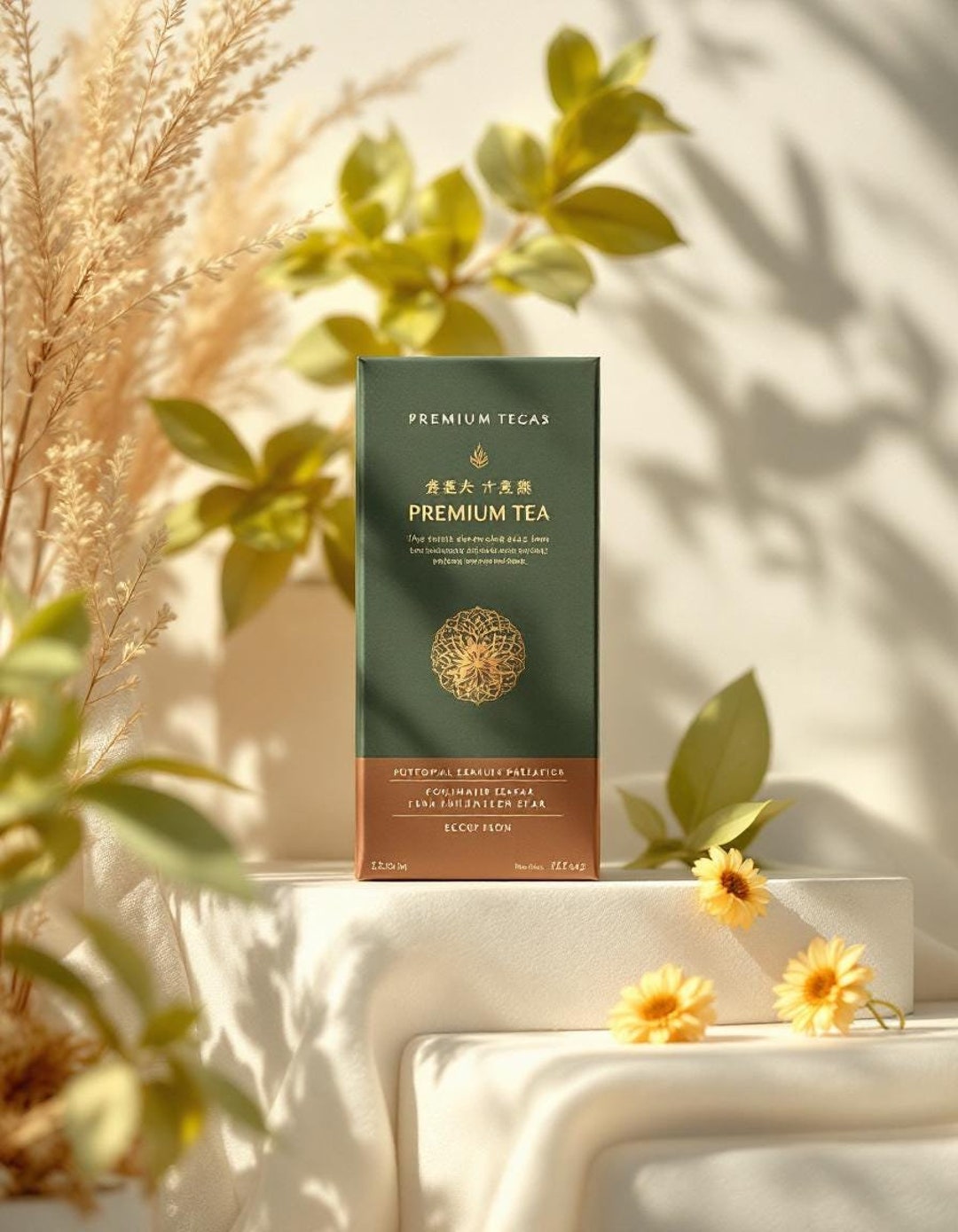 Premium Tea Packaging Design, Sustainable Tea Branding Template ...