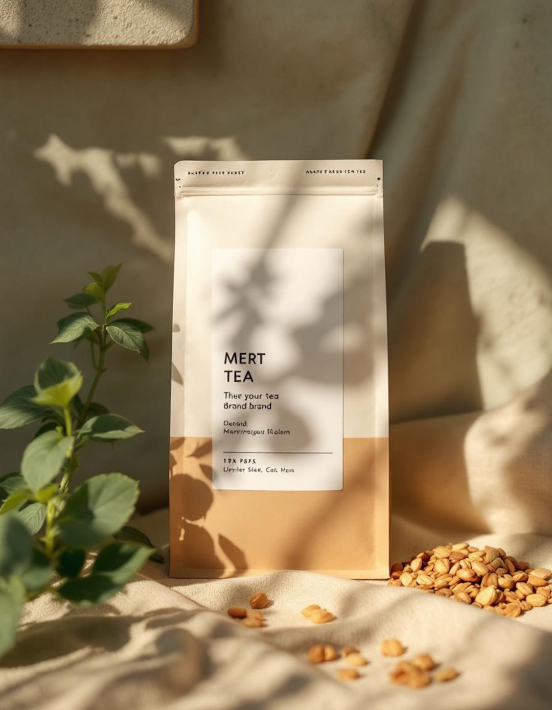 Custom Eco-friendly Tea Packaging Design for Labels, Pouch and Box ...