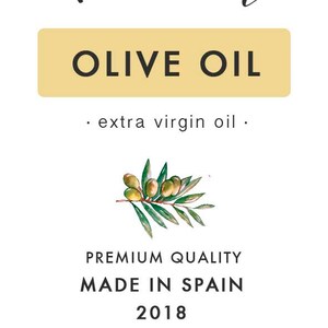 Custom Olive Oil Label Sticker for Bottles.personalized Olive Oil ...