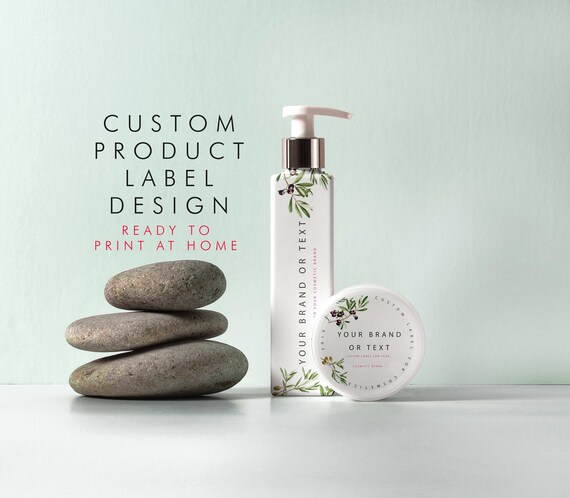 Custom cosmetic label packaging for tin lotion jar. Stylish | Etsy