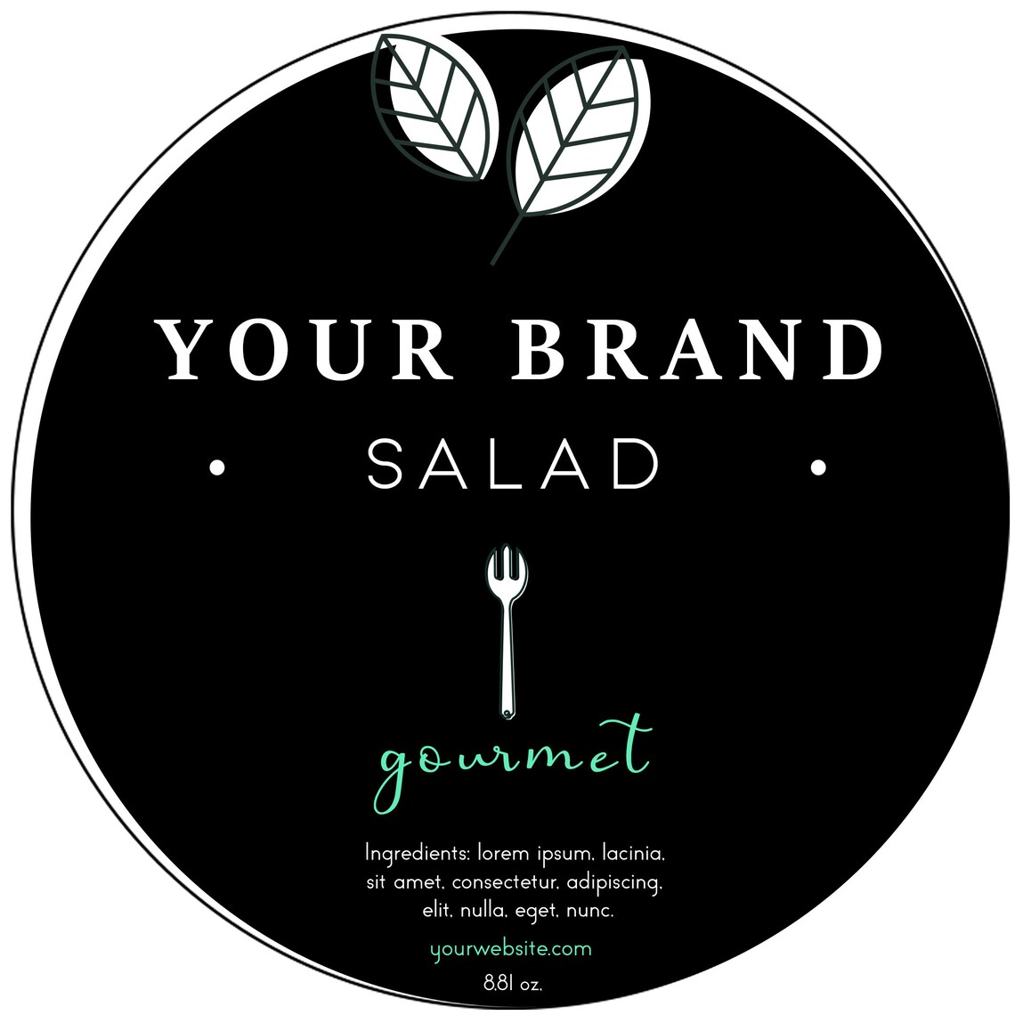 Custom Printable Food Label Design Salad Label Food - Etsy