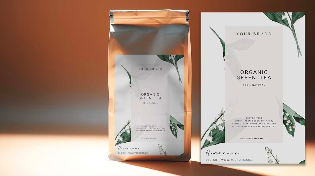 Custom TEA LABEL Design.premade Herbal Tea Label Package Design ...