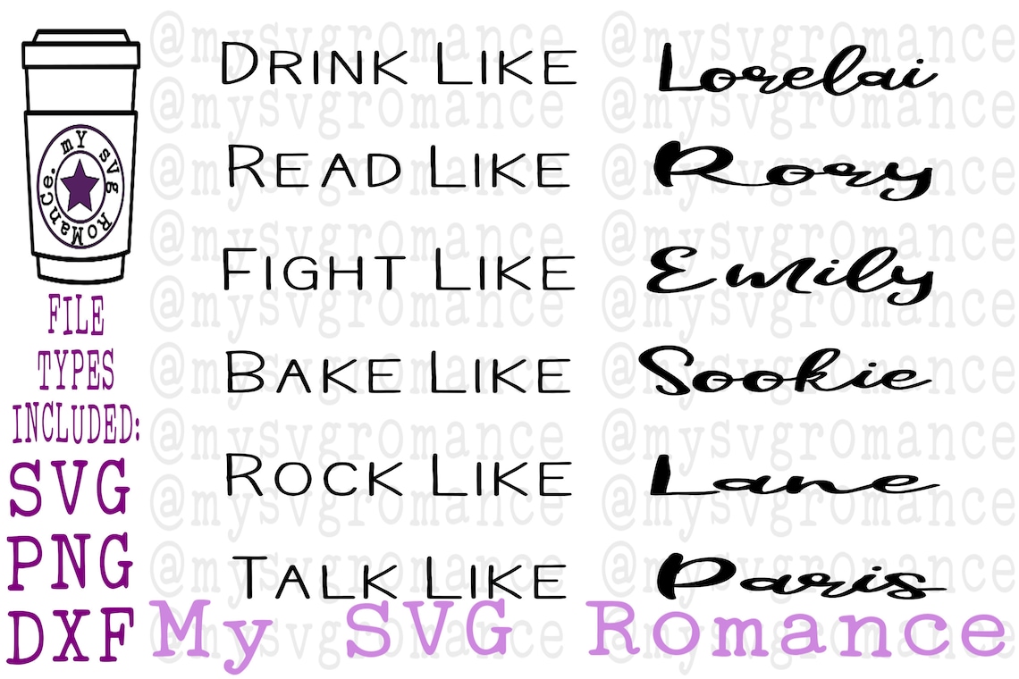 Gilmore Girls - SVG DXF PNG - Cricut - Silhouette - Cutting File ...