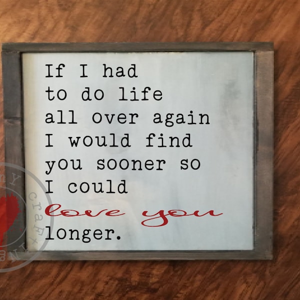 I Would Find You Sooner so I Could Love You Longer - Etsy