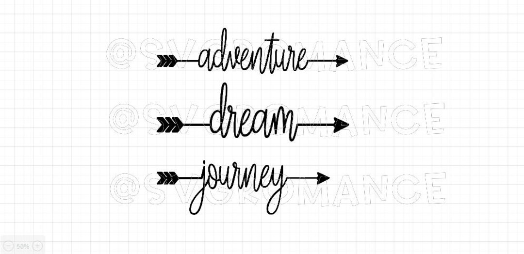 Word Arrows - Dream - Adventure - Journey - SVG - Cricut - Silhouette ...