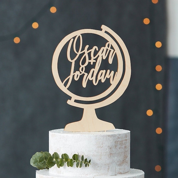 Globe Cake Topper - Etsy