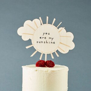 Cake Topper Baby Shower - Sunshine Cake Topper - Wooden Sun Cake Topper ...