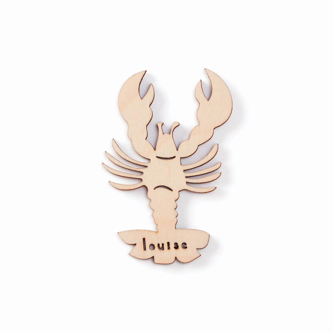 Custom Magnet - Lobster Ocean Creature Magnet - Wooden Lasercut ...