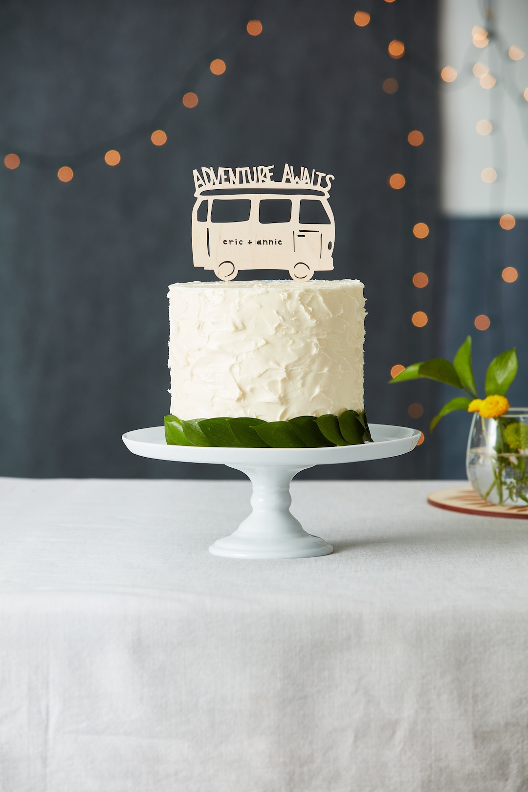 Custom Lasercut Wood Destination Wedding Camper Cake Topper - Travel ...