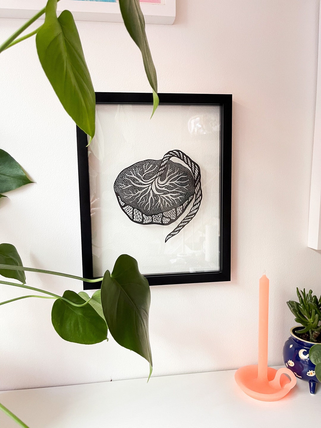Framed Anatomy Human Placenta Papercutting Artwork, Doctor, Midwife ...