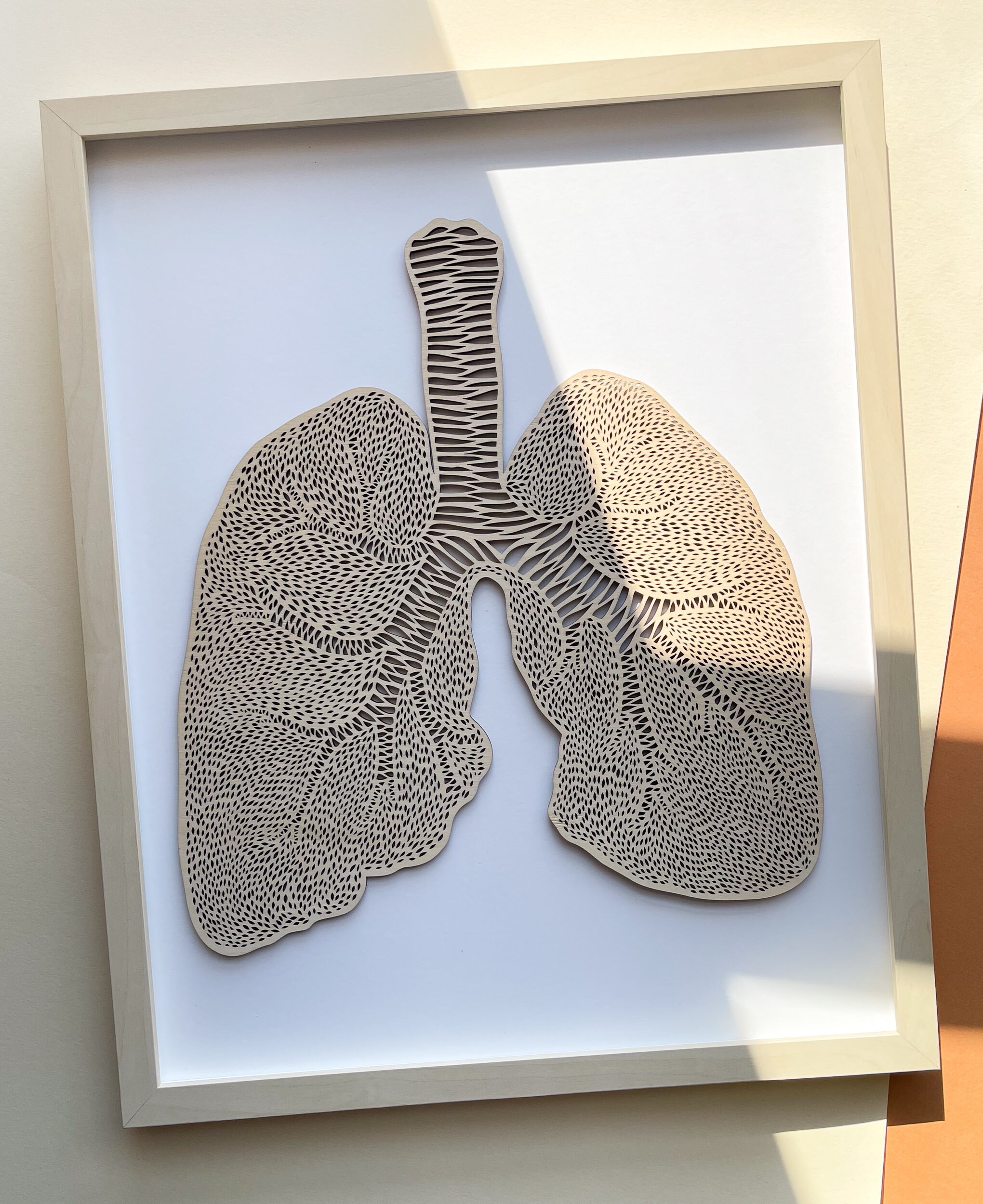 Anatomical Lungs Lasercut Wooden Artwork, Doctor, Respiratory Therapist ...