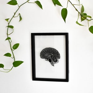 Anatomical Brain Laser-cut Papercutting Artwork, Neurology Gift, Doctor ...