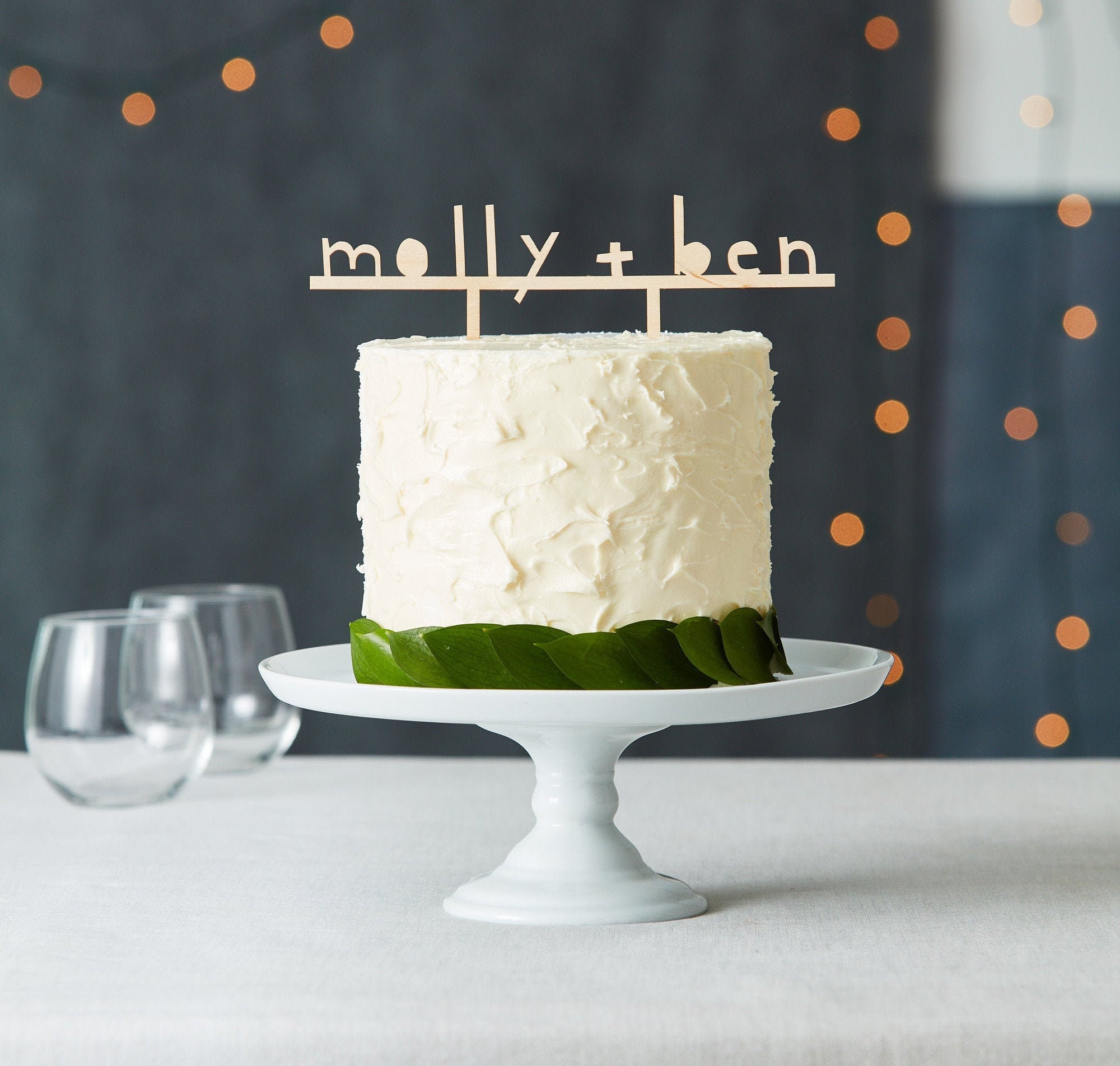 Custom Cake Topper Simple Wooden Personalized Wedding Cake - Etsy Australia