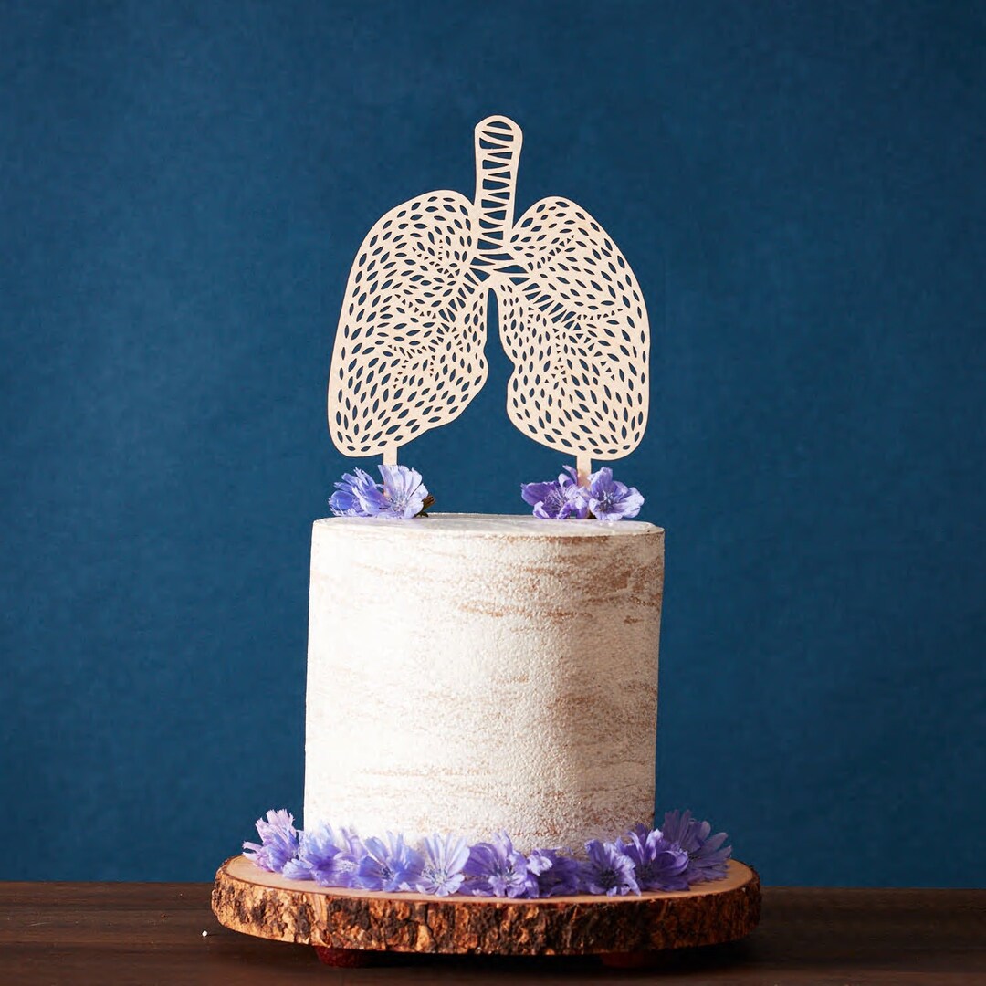 Lungs Anatomy Cake Topper - Transplant Cake Topper, Medical Grade Gift ...