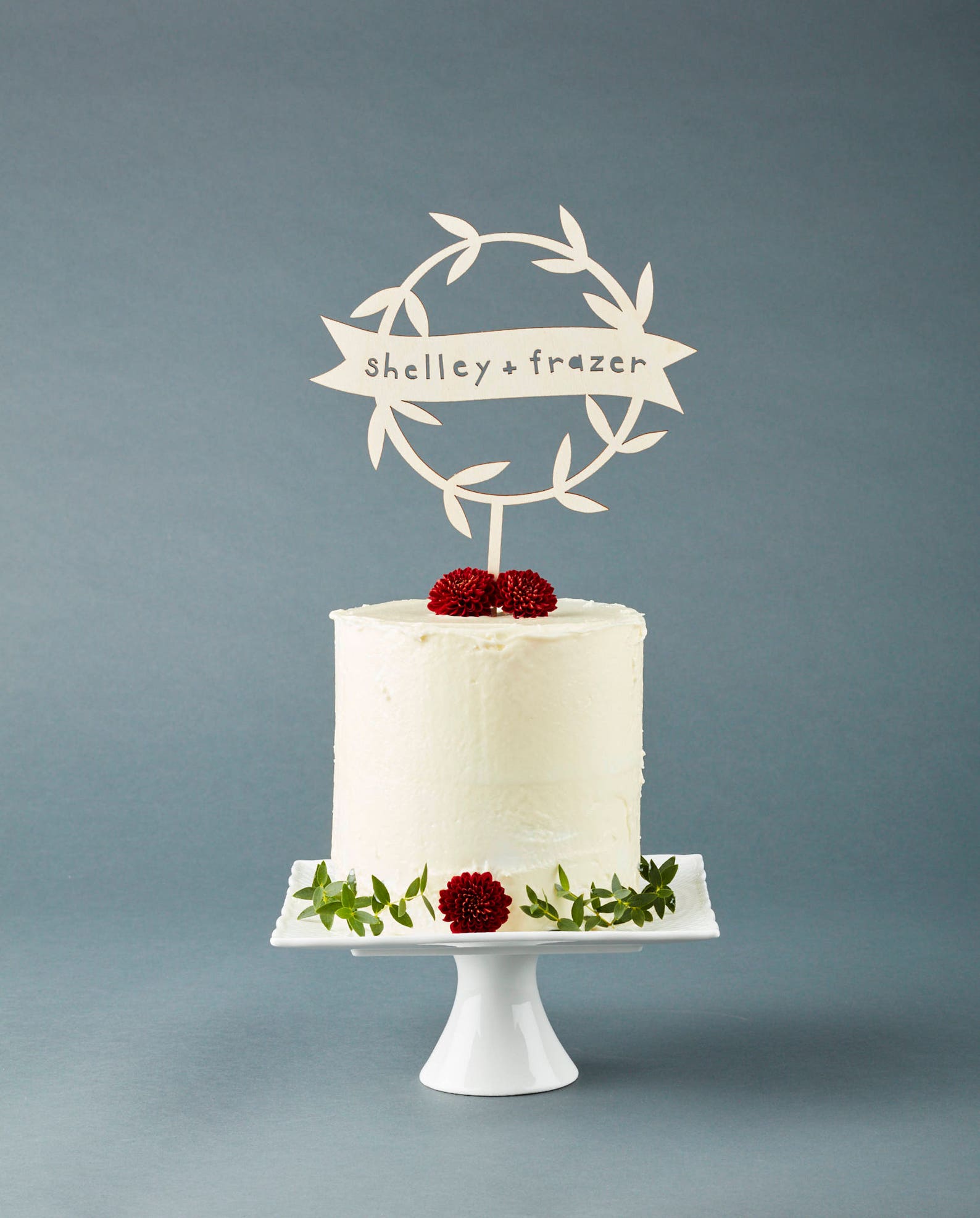 Cake Topper Custom Wedding Floral Garland Wedding Cake | Etsy