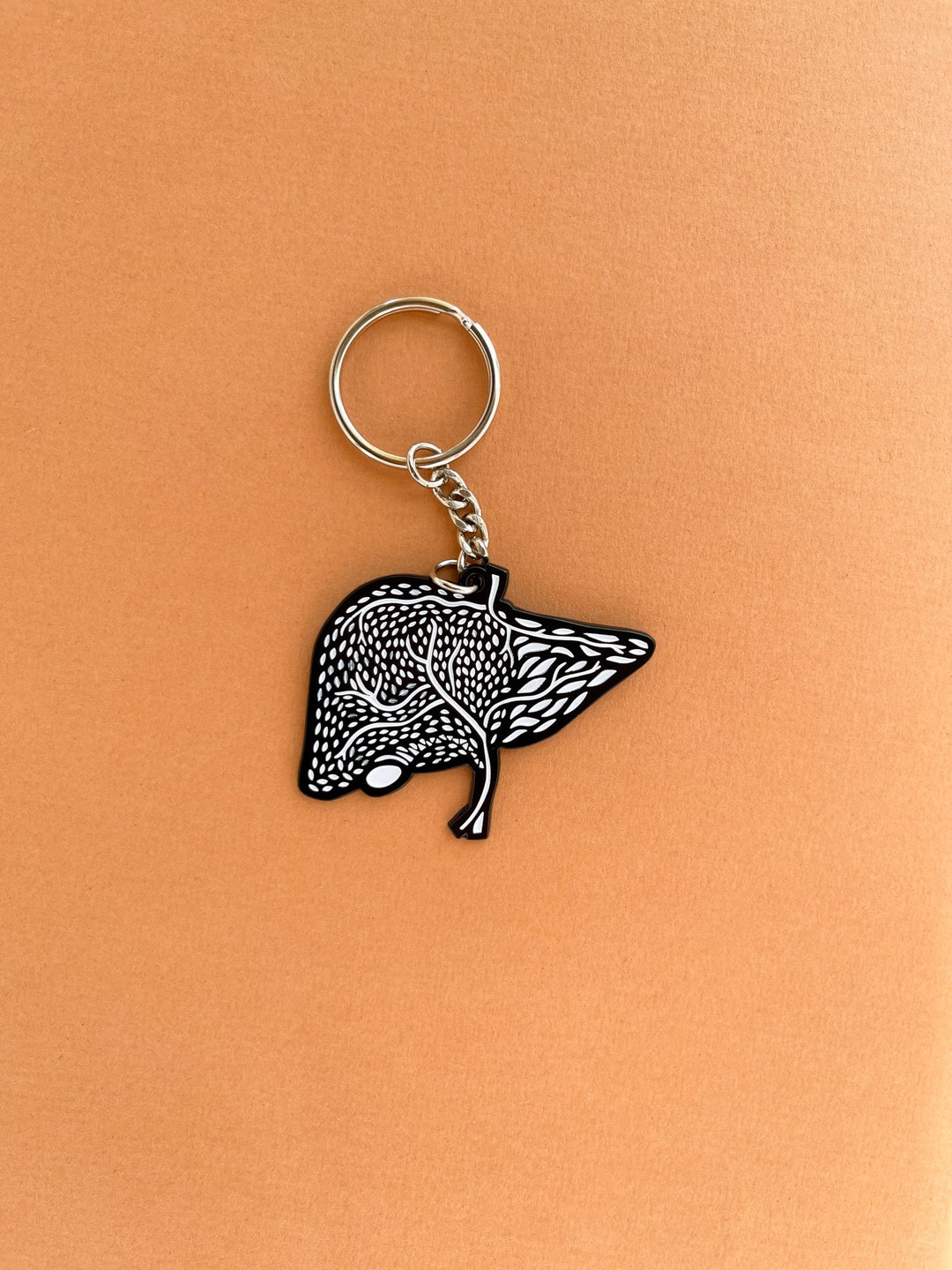 Liver Anatomy Enamel Keychain - Etsy