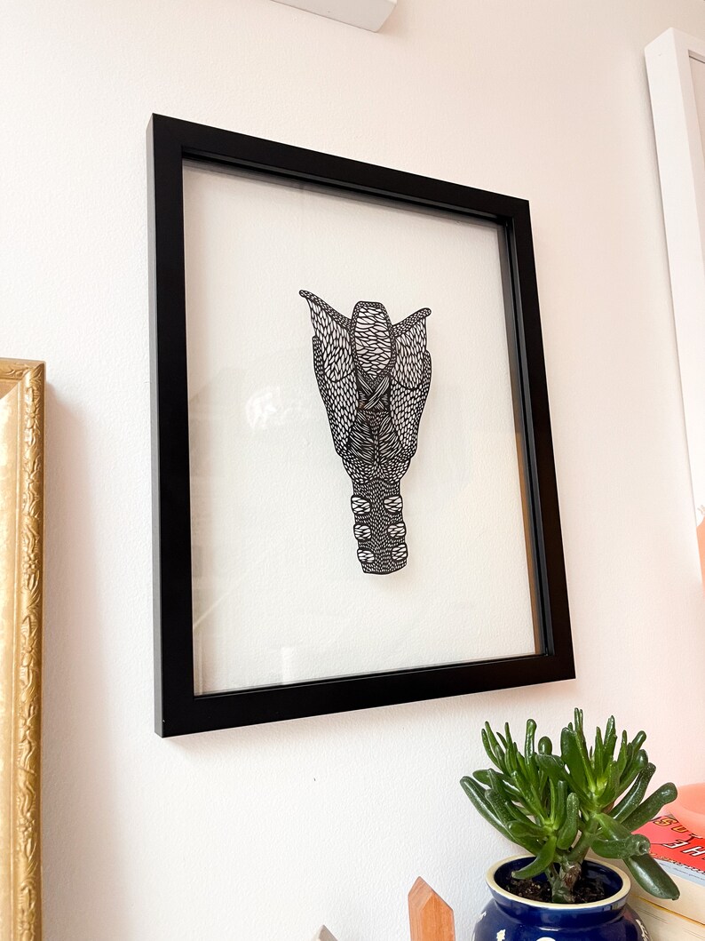 Anatomical Larynx Laser-cut Papercutting Artwork, Speech Pathologist ...