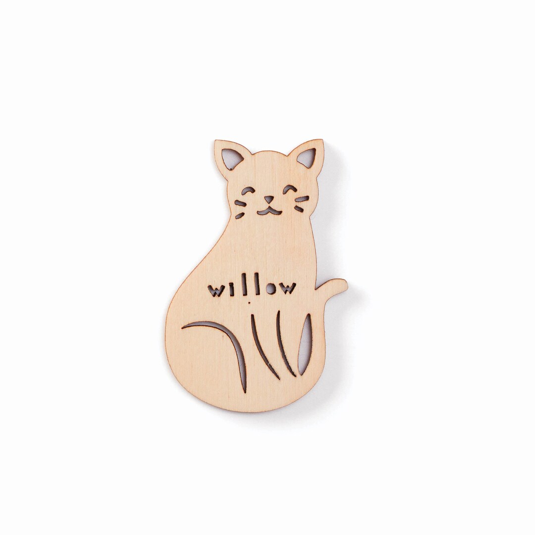 Custom Cat Magnet - Standing Cat - Wooden Lasercut Personalized Pet ...
