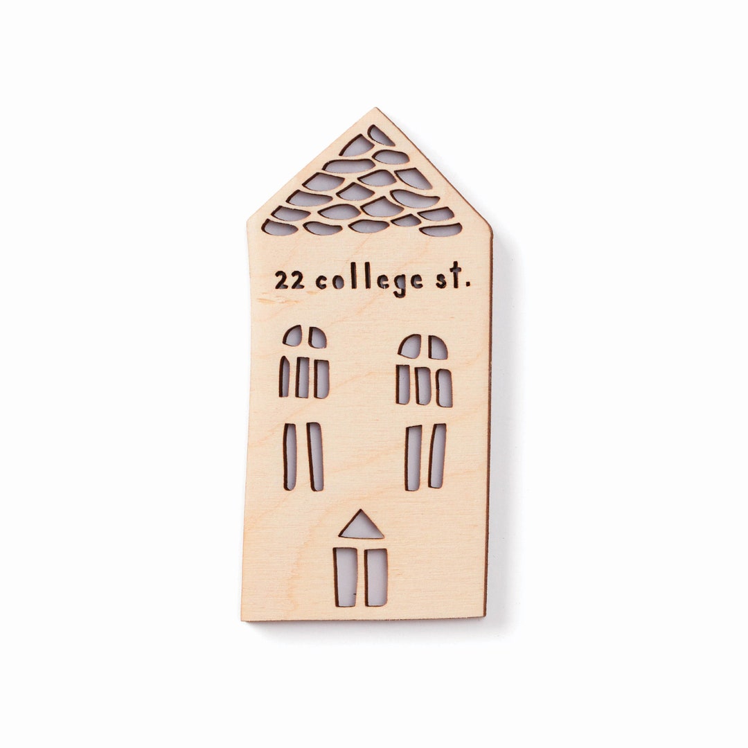 Custom Home Magnet - Tall House - Wooden Lasercut Housewarming ...