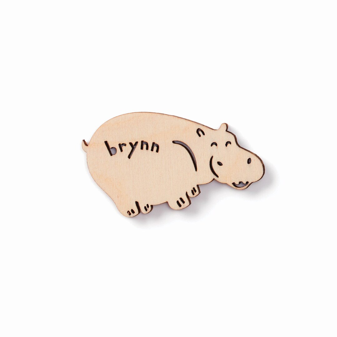 Custom Magnet - Hippopotamus Hippo Magnet - Wooden Lasercut ...