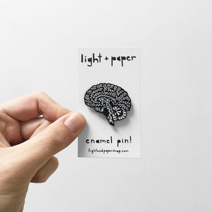 Anatomical Brain Enamel Pin | Etsy