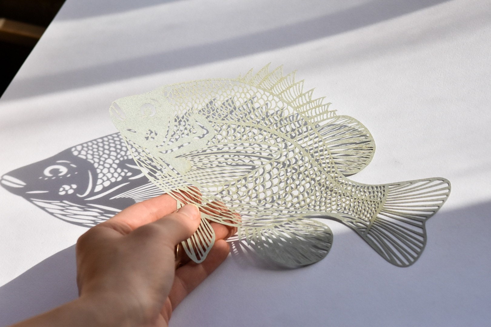 Laser-cut Papercutting Artwork Fish | Etsy