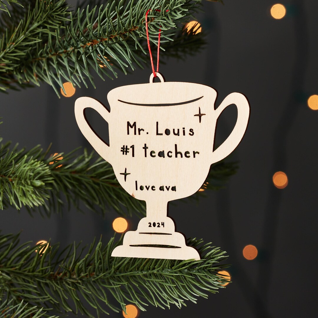 Custom Trophy Medal Ornament - Best Mom Best Dad Best Aunt Uncle Award ...