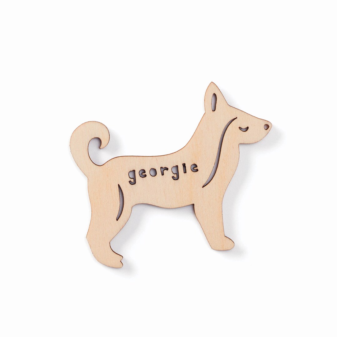 Custom Dog Magnet - Husky - Wooden Lasercut Personalized Pet Fridge ...