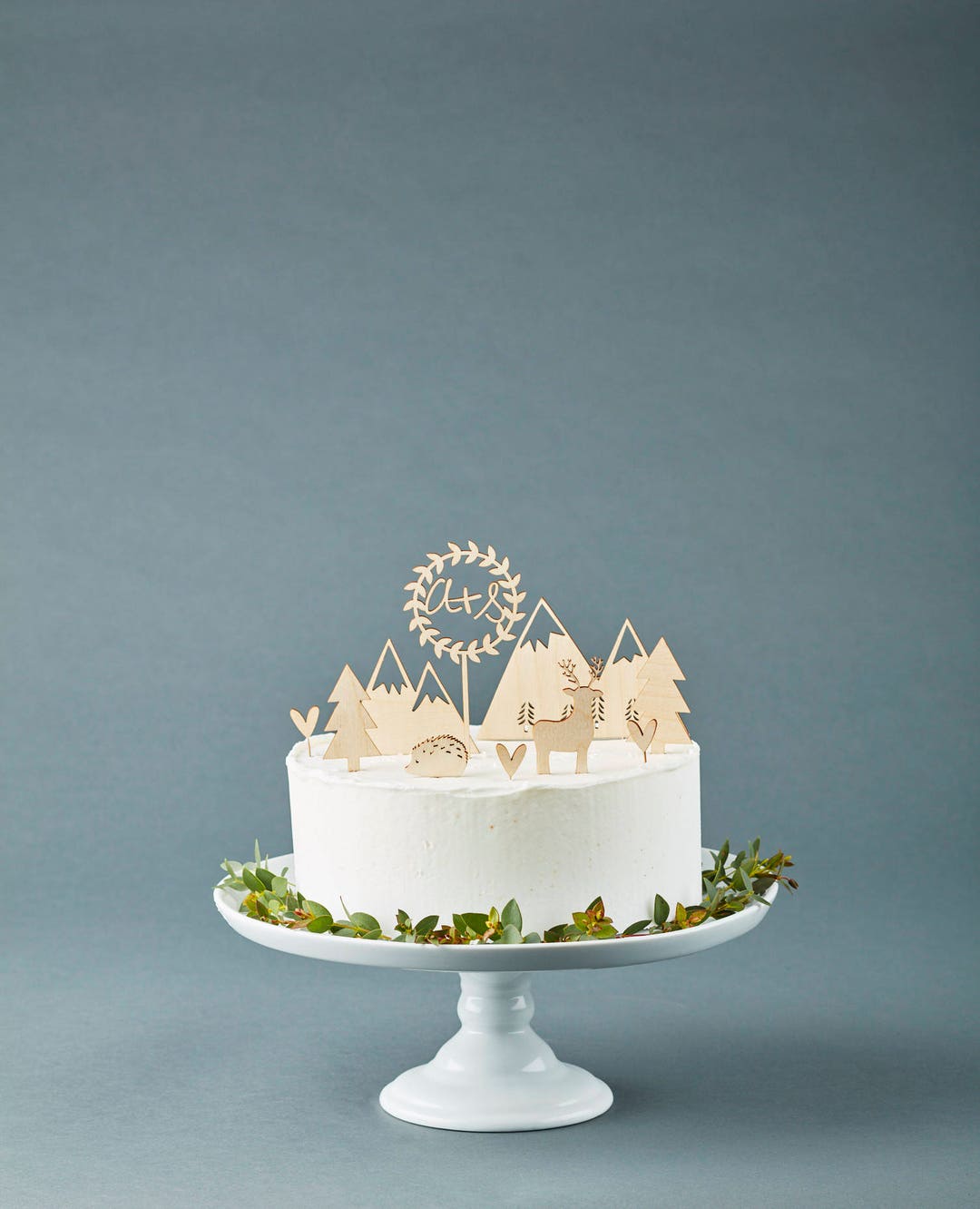 Custom Wedding Cake Topper - Woodland Animals Cake Topper - Rustic ...