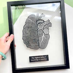 Framed Anatomy Human Ribcage Thorax Papercutting Artwork, Doctor ...