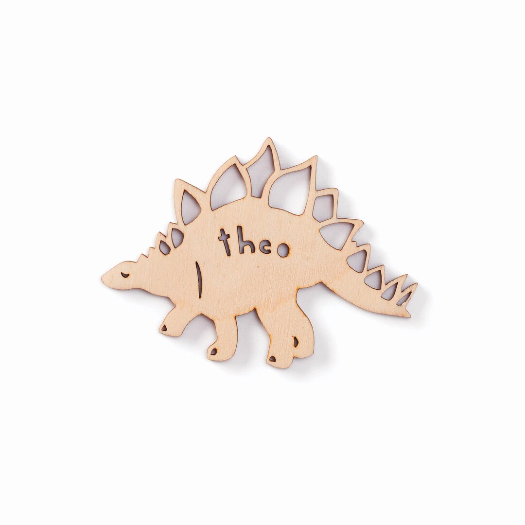 Custom Magnet - Stegosaurus Dinosaur Magnet - Wooden Lasercut ...