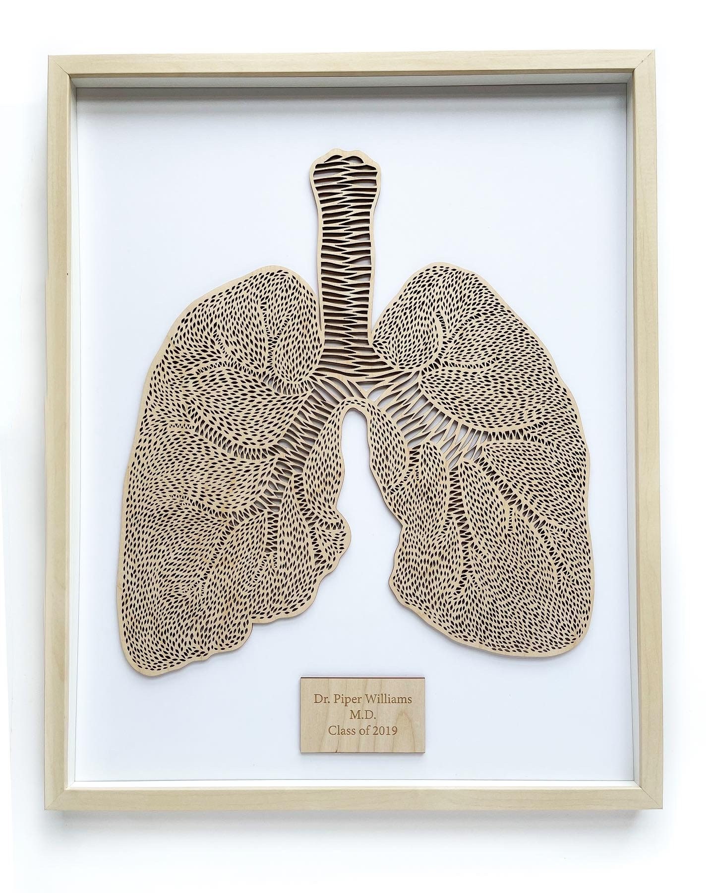 Anatomical Lungs Lasercut Wooden Artwork | Etsy