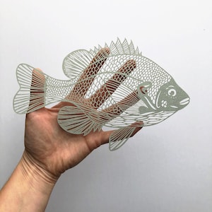 Laser-cut Papercutting Artwork - Fish - Etsy