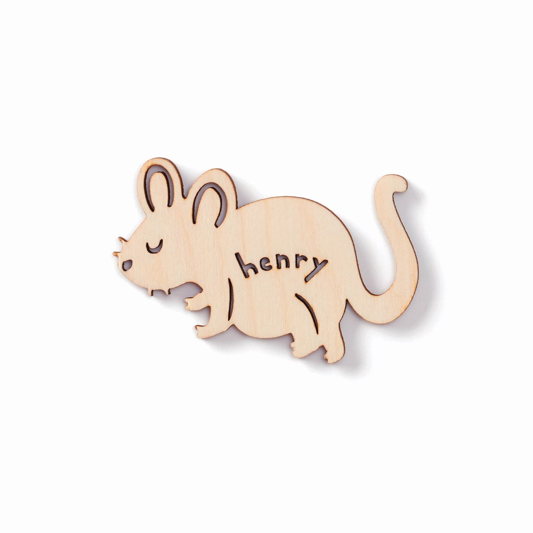 Custom Magnet - Mouse Magnet - Wooden Lasercut Personalized Fridge ...