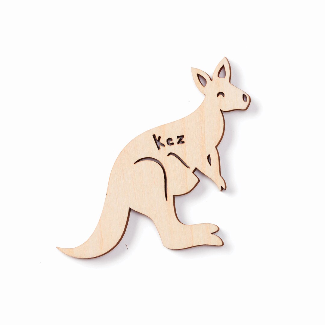 Custom Magnet - Kangaroo Australian Magnet - Wooden Lasercut ...