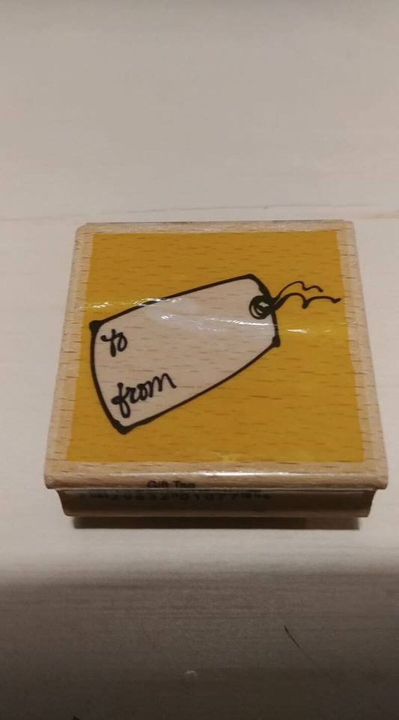 Retired Rubber Stamp Name Tag to from - Etsy