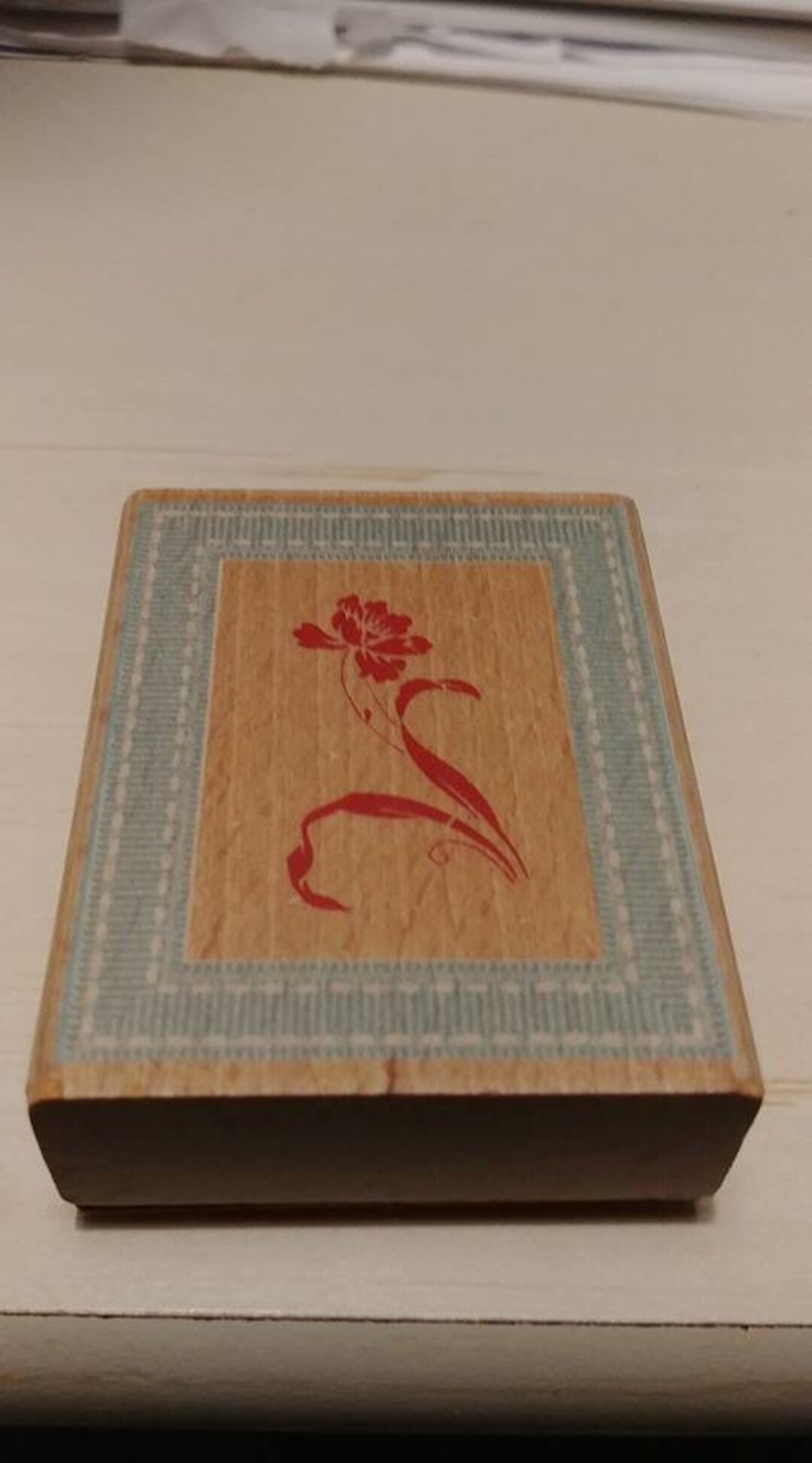 Retired Rubber Stamp Flower in Frame - Etsy