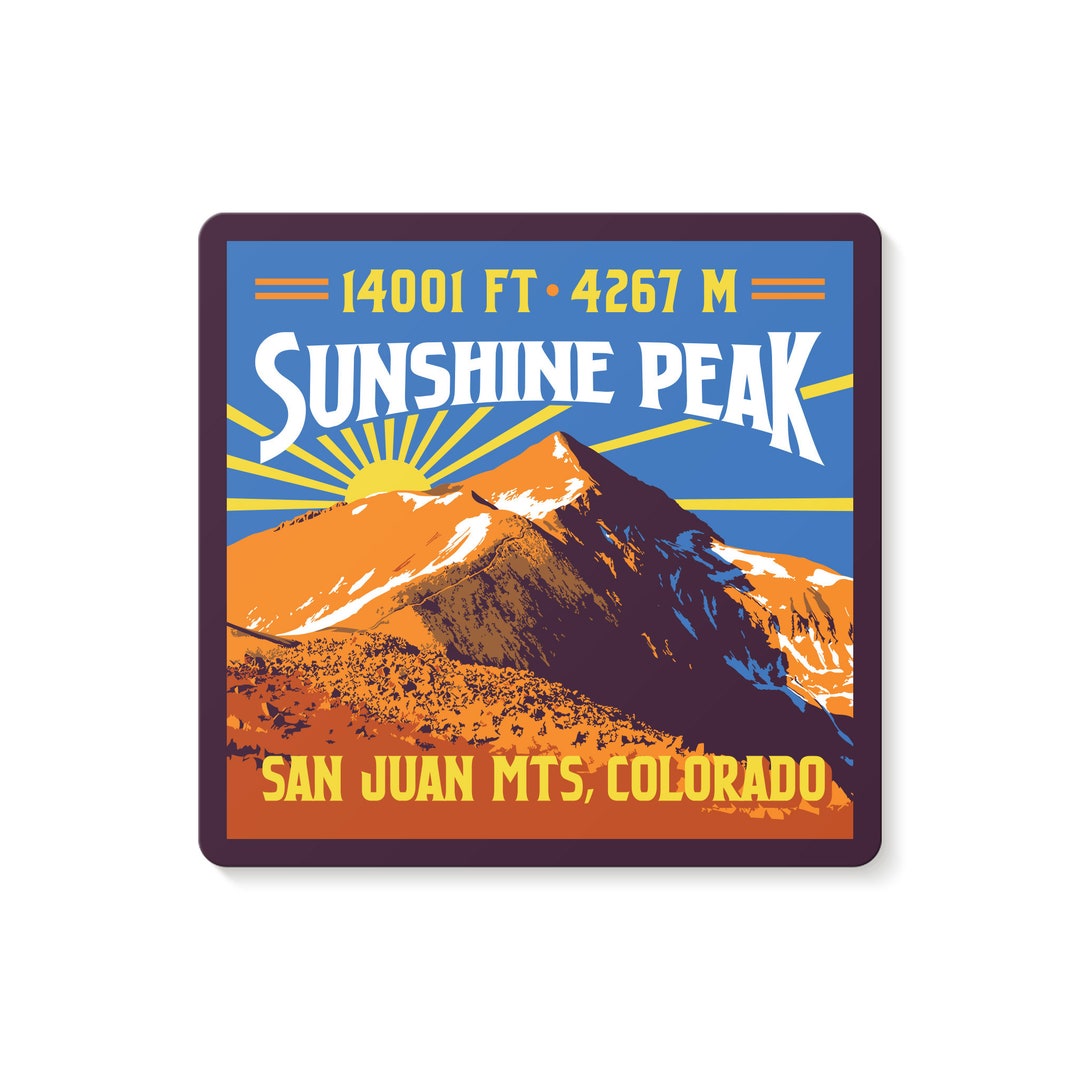 Sunshine Peak Colorado 14er Decal Sticker - Etsy
