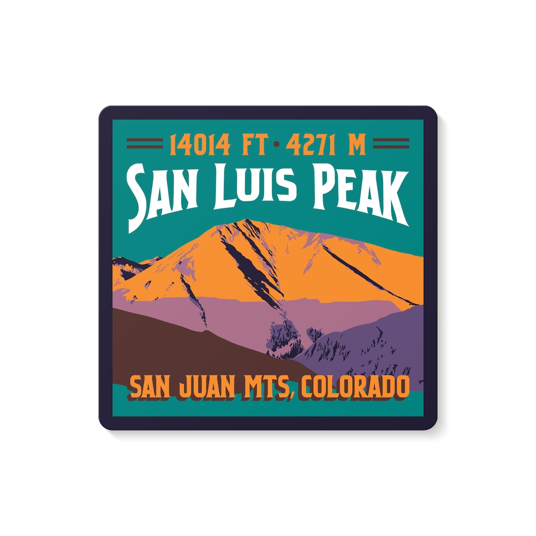 San Luis Peak Colorado 14er Decal Sticker - Etsy