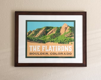 Flatirons, Boulder Colorado Poster, Flatirons Print, Boulder Wall Art ...