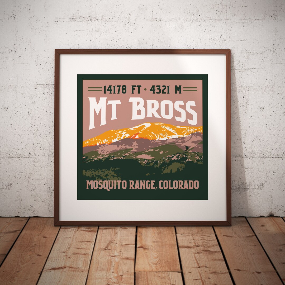 Mt Bross Colorado 14er Poster Print - Etsy