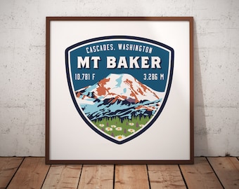 Mt Baker From the San Juans Print, Mount Baker Art Painting Mt ...