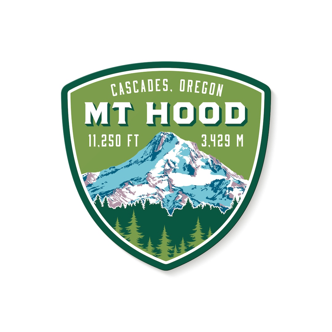 Mt Hood Oregon Cascades Vinyl Sticker - Etsy
