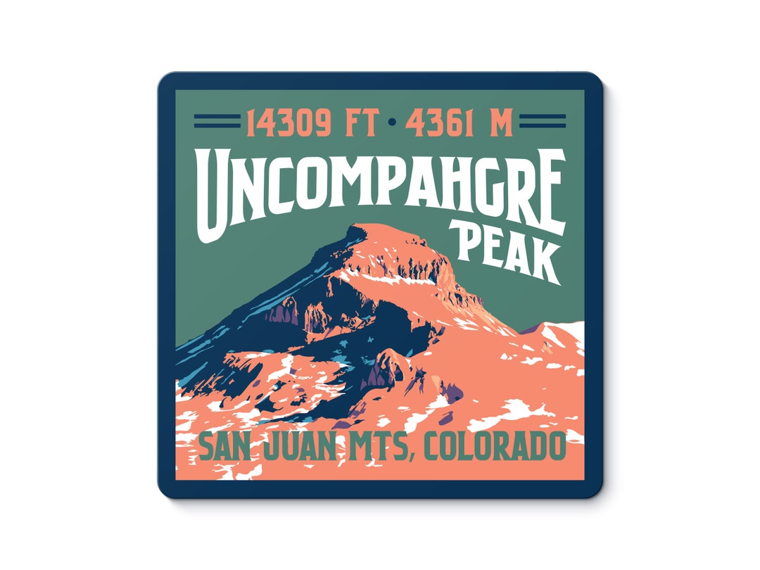 Uncompahgre Peak Colorado 14er Sticker - Etsy