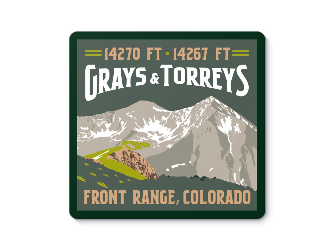 Grays & Torreys Colorado 14ers Sticker - Etsy
