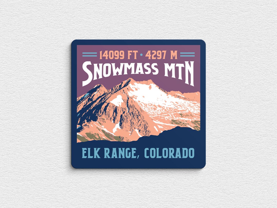 Snowmass Mountain Colorado 14er Sticker - Etsy